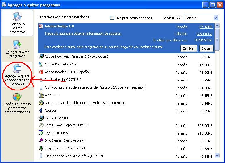 Cómo cambiar o quitar un programa en Windows XP - Blog didáctico