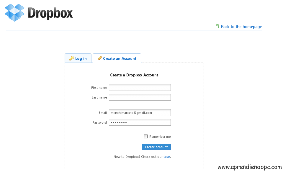 Cómo crearse una cuenta en Dropbox - Blog didáctico